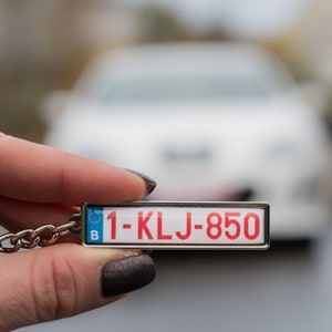 Hungary License Plate Keychain, Custom Hungary Number Plate Keychain - Etsy