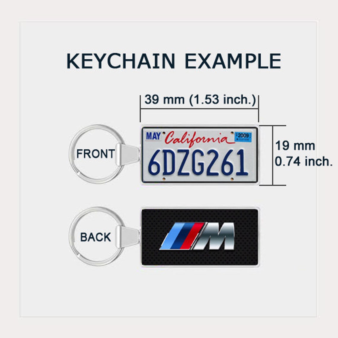 Kentucky Custom Number Plates Keyring, Two Sided Personalized Keychain ...