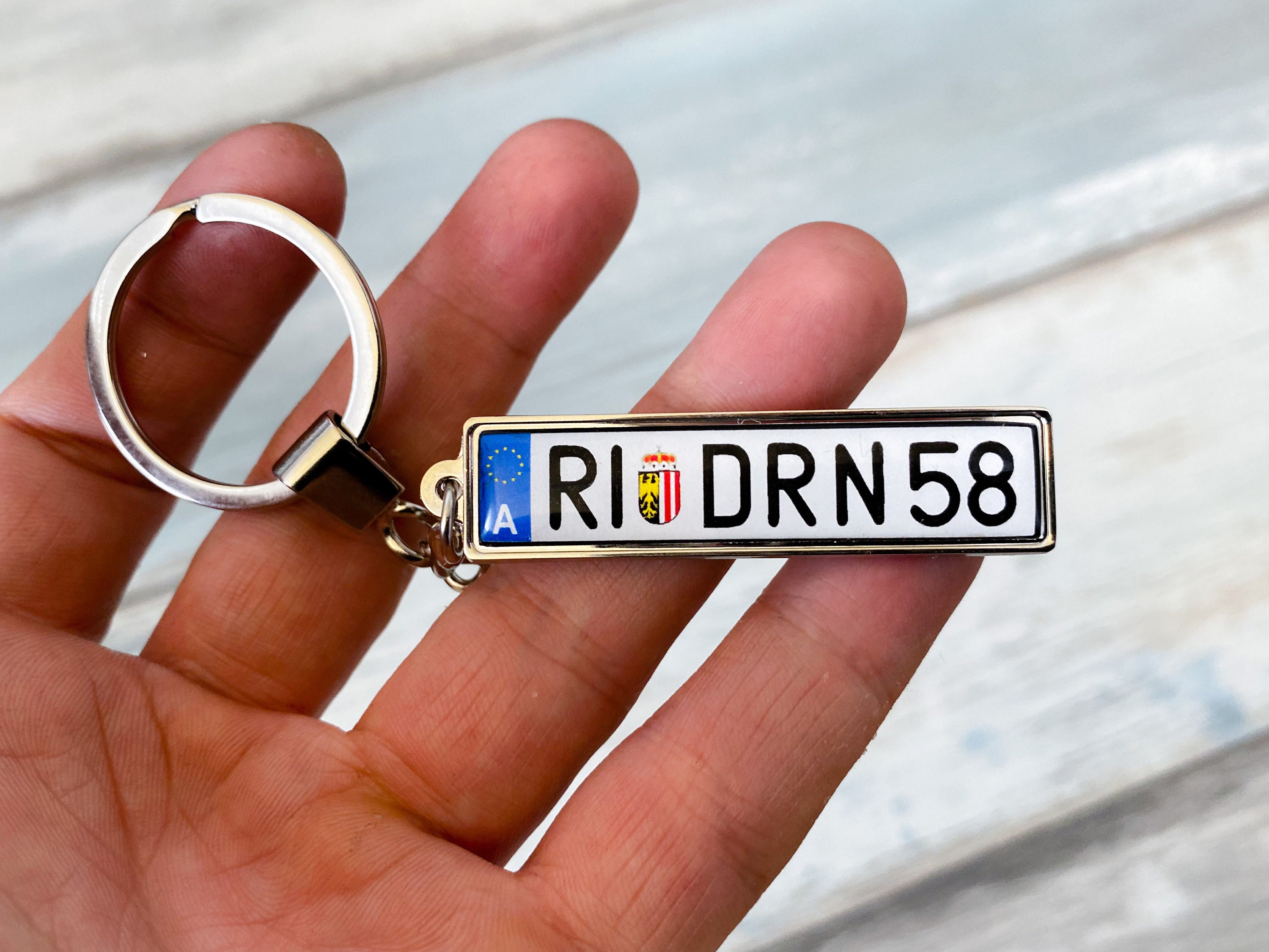 Personalized Scotland Number Plate Keyring, Any Country Available, Two ...