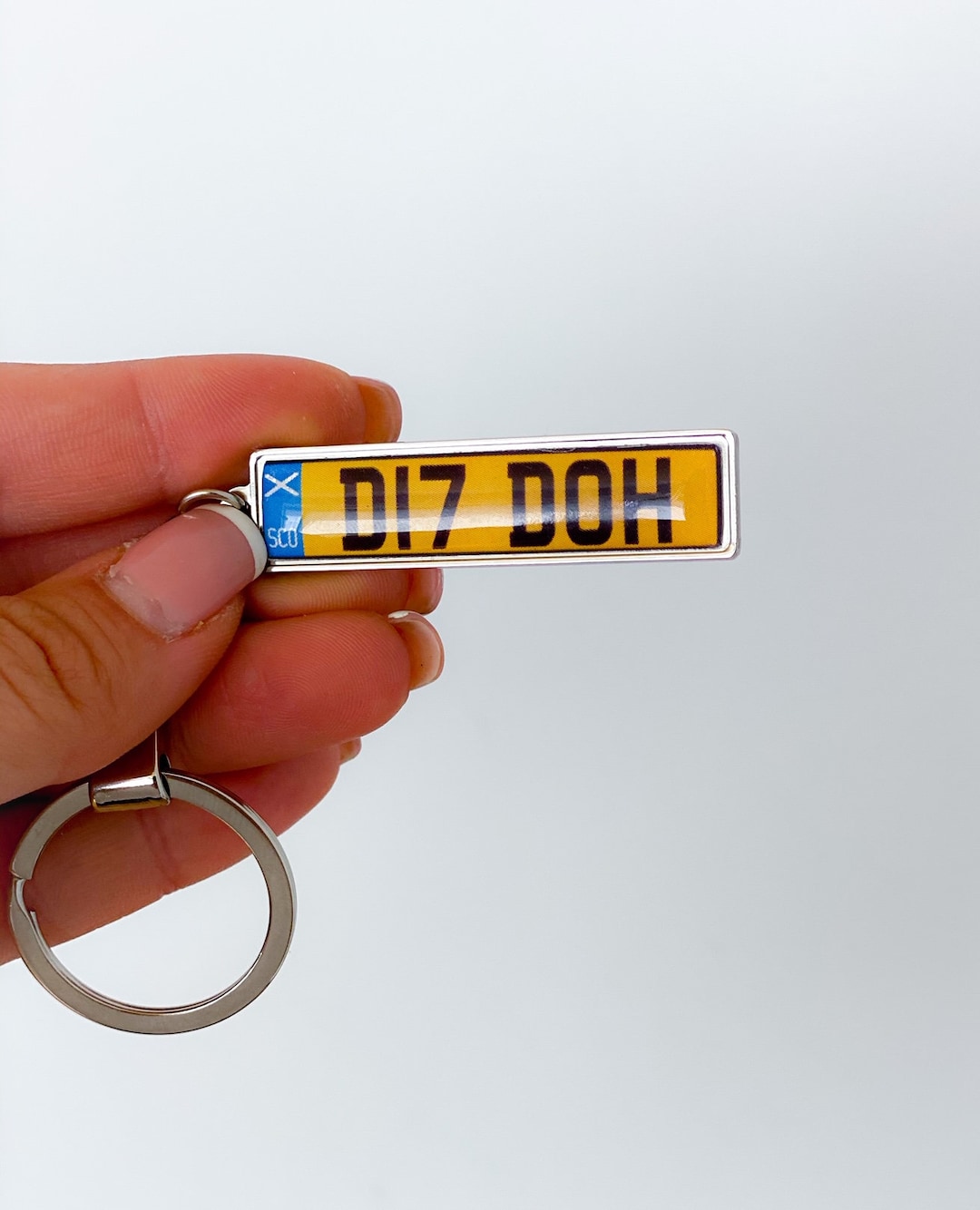 Personalized Scotland Number Plate Keyring, Any Country Available, Two ...