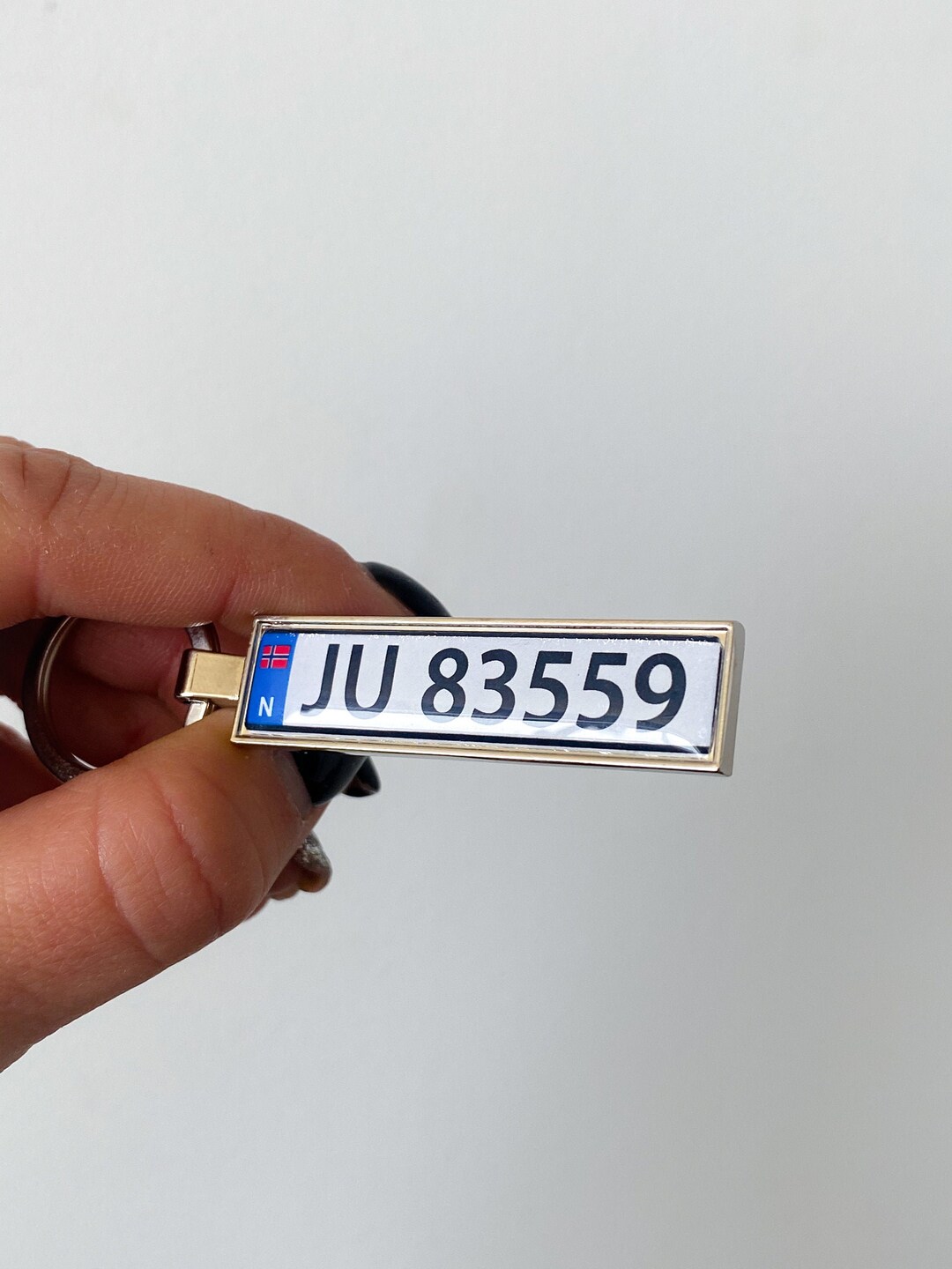 Norway License Plate Keychain, Custom Plate Keyring, Any Country Number ...