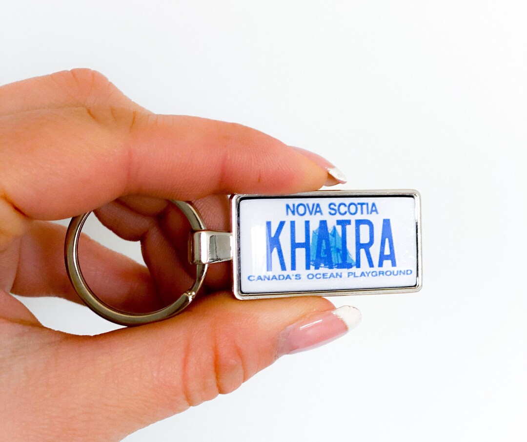 Custom Nova Scotia License Plate Keychain, Canada License Plate Keyring ...