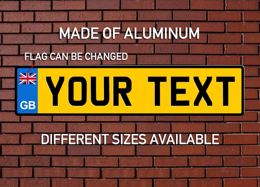 Custom Great Britain License Plate, UK License Plate, Personalised ...