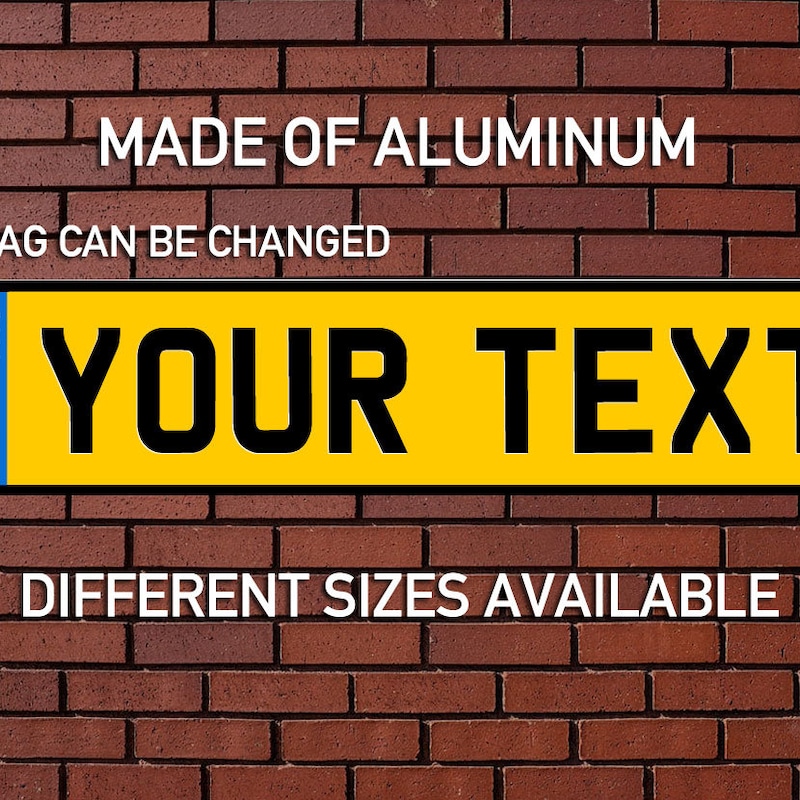 Uk Custom Number Plates - Etsy