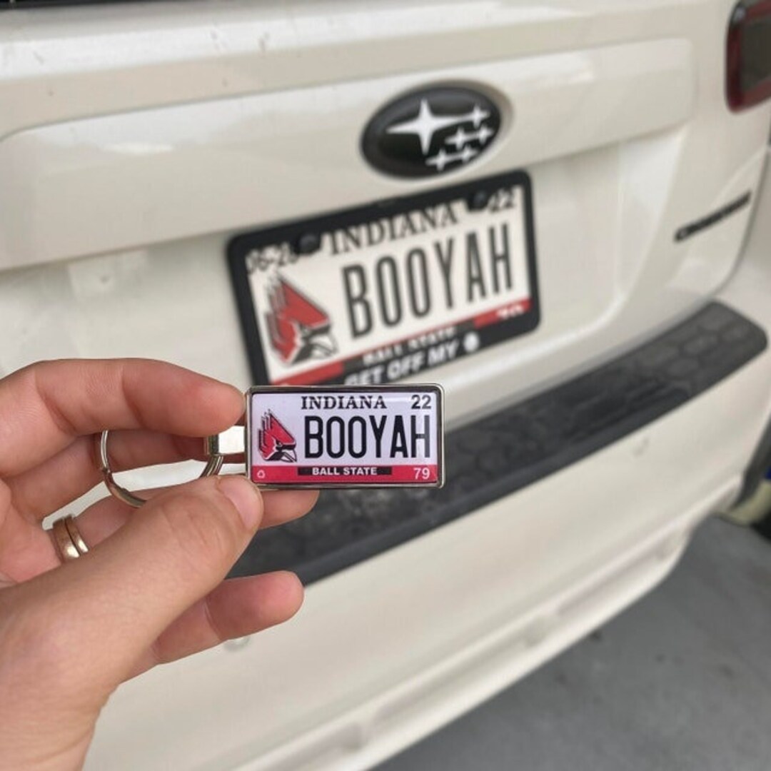 Custom Indiana Ball License Plate, University License Plate Keychain ...