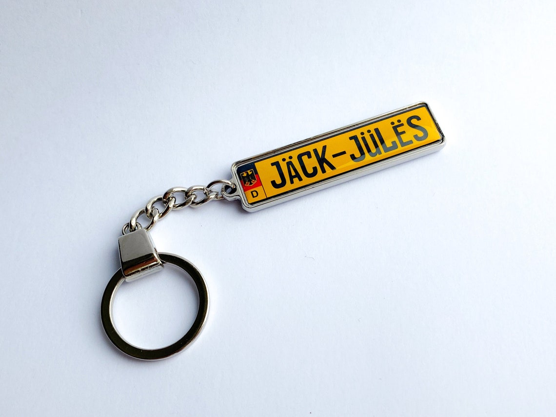 Personalised German License Plate Keyring, German Eagle Number Plate ...