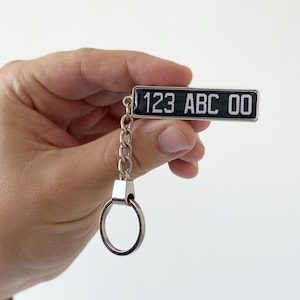 Personalized Poland License Plate Keychain, Custom Polish Number Plate ...