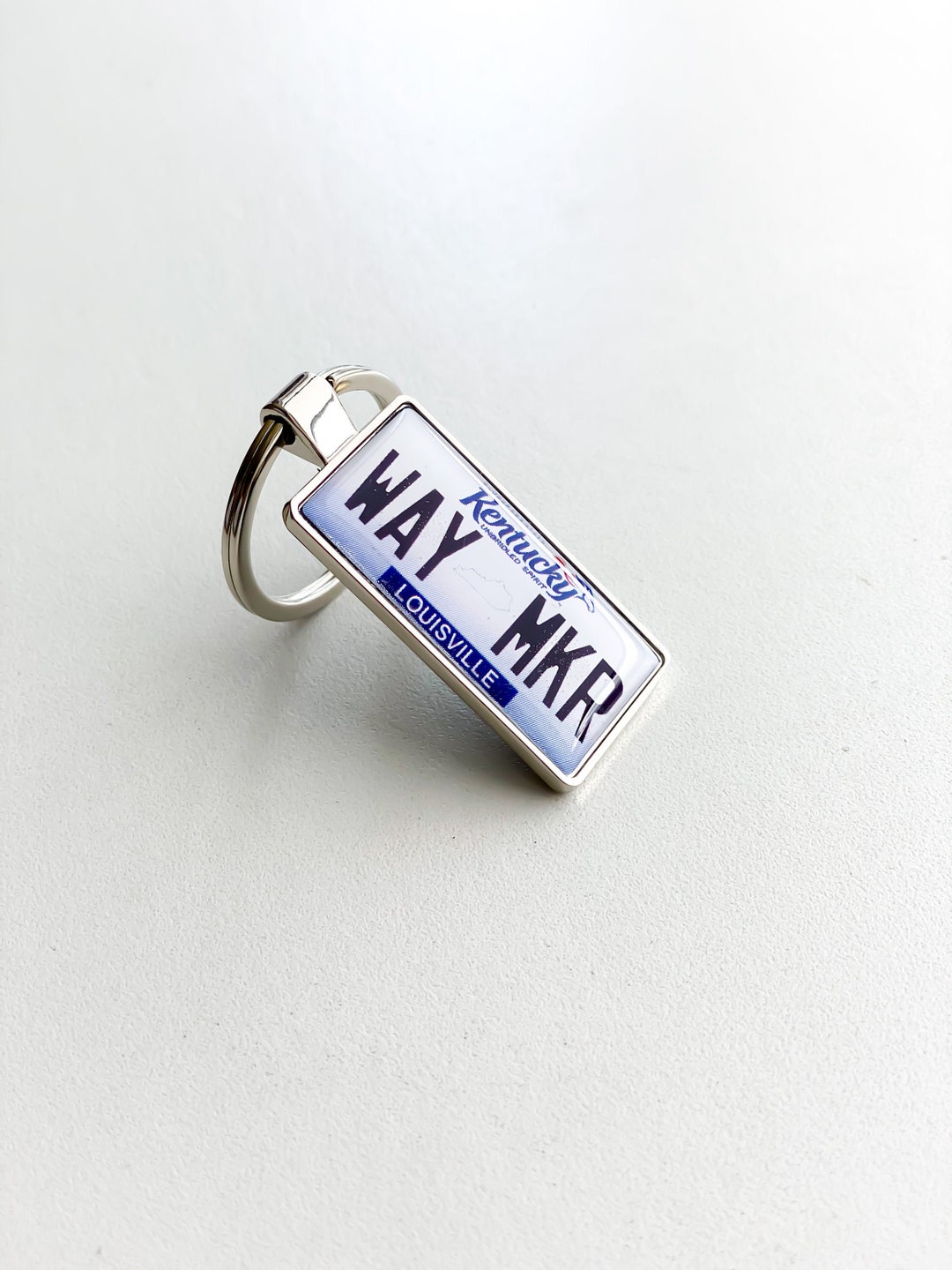 Kentucky Custom Number Plates Keyring, Two Sided Personalized Keychain ...
