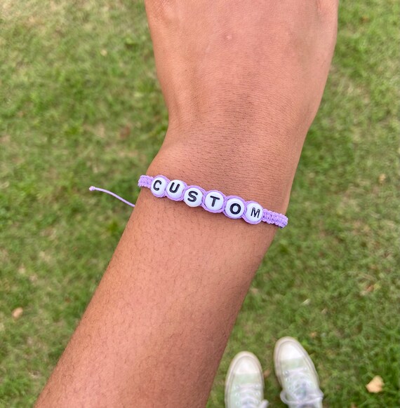 Custom Word Bracelet Choose Your Color Waterproof & | Etsy