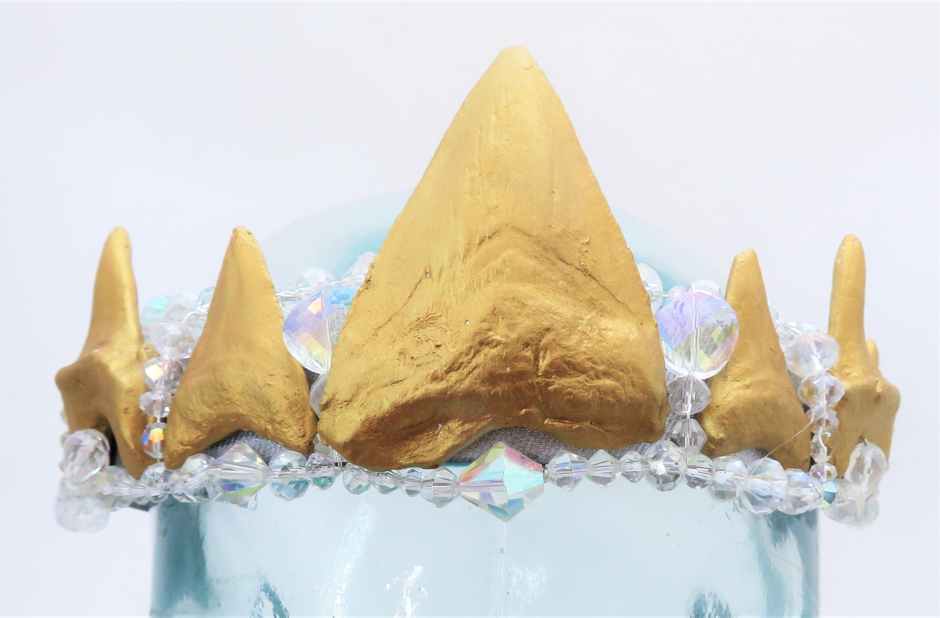 Fossil Shark Crown Crystal Ancient Oceans Mermid Fossil Crowns Cosplay ...