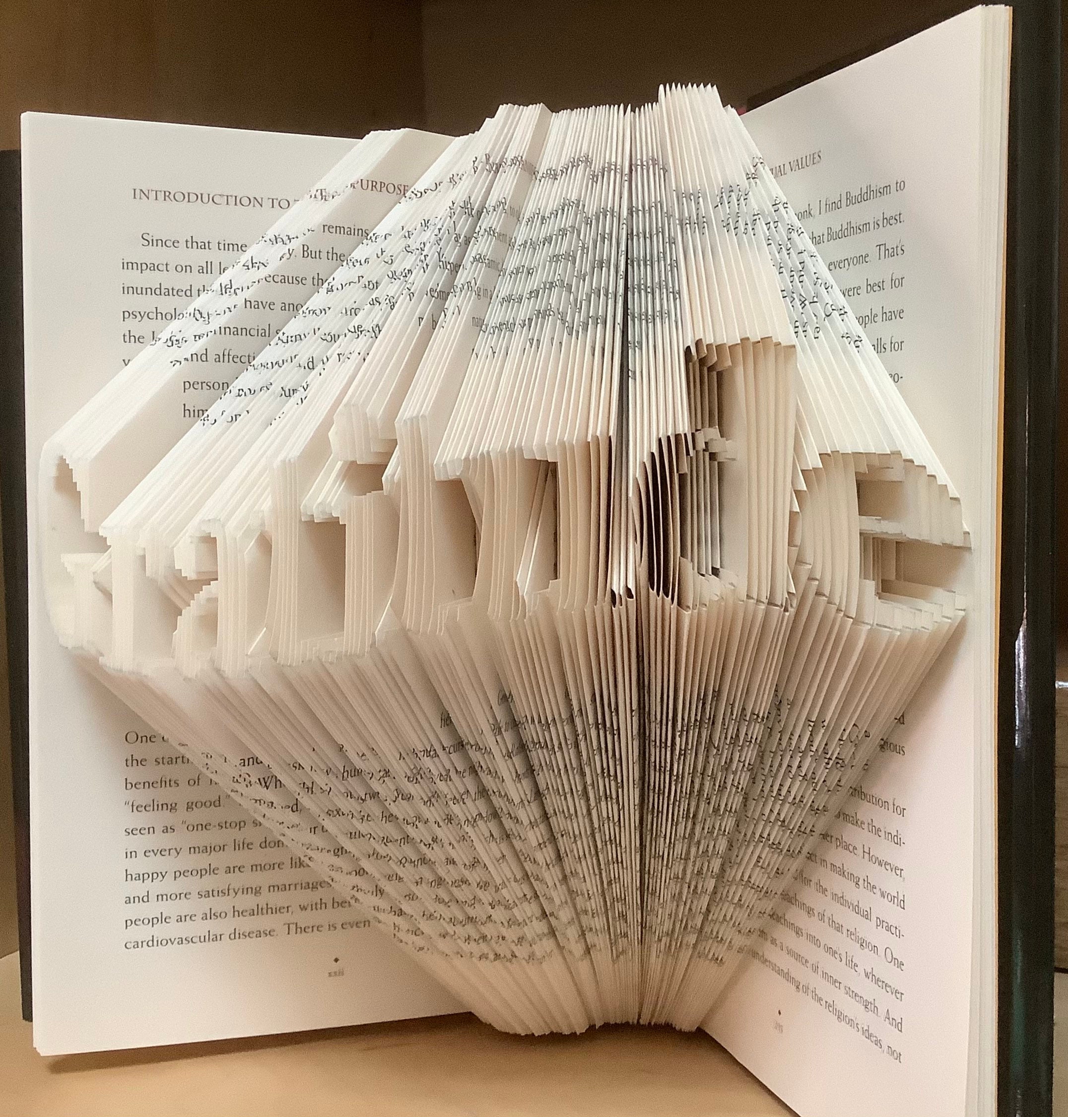 CUSTOM Folded Book Art - Etsy