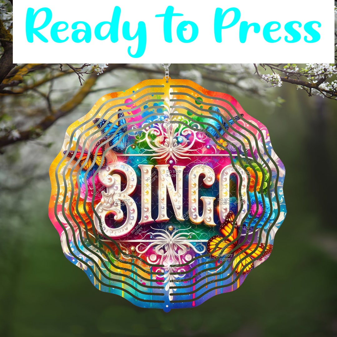 Bingo Wind Spinner Ready to Press Transfer - Etsy