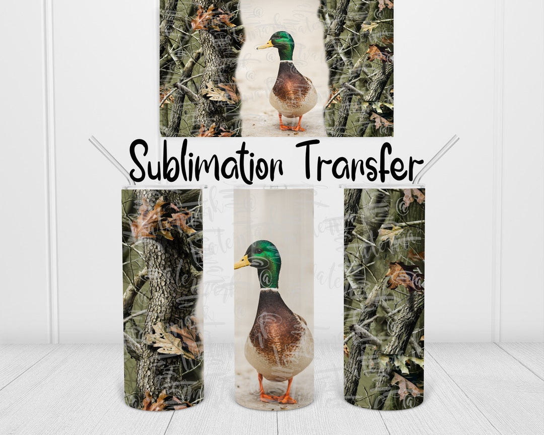 Mallard Duck Sublimation Transfer Ready to Press Skinny Tumbler 20 ...