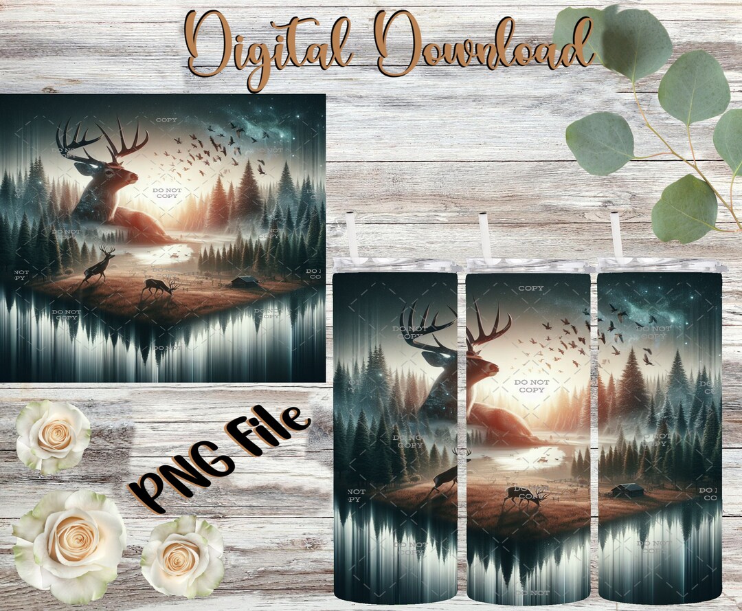 Buck Deer Scene DIGITAL DOWNLOAD Png File - Etsy
