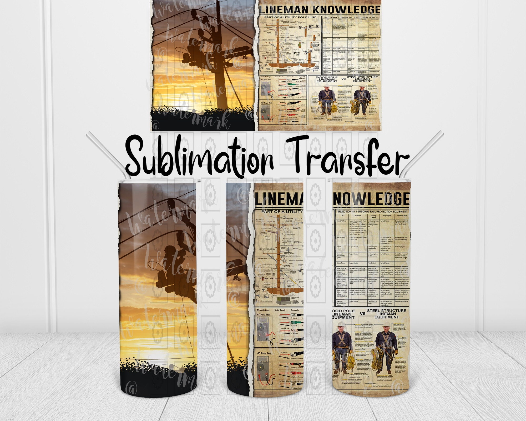 Lineman Knowledge Sublimation Transfer Ready to Press - Etsy