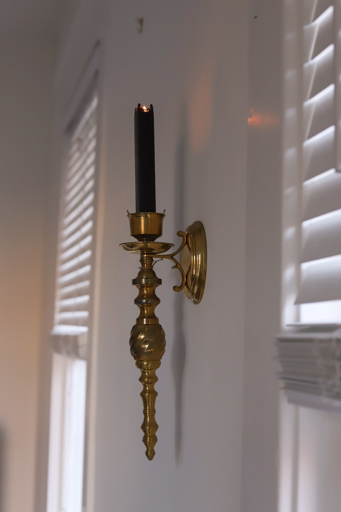 Gatco Solid Brass Spiral Sconce Candlestick Holder, Made in India - Etsy
