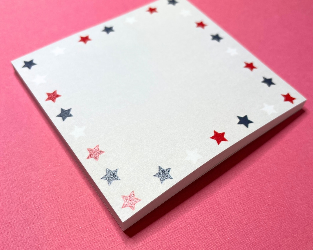 Stars Sticky Notes, Americana Stationery - Etsy
