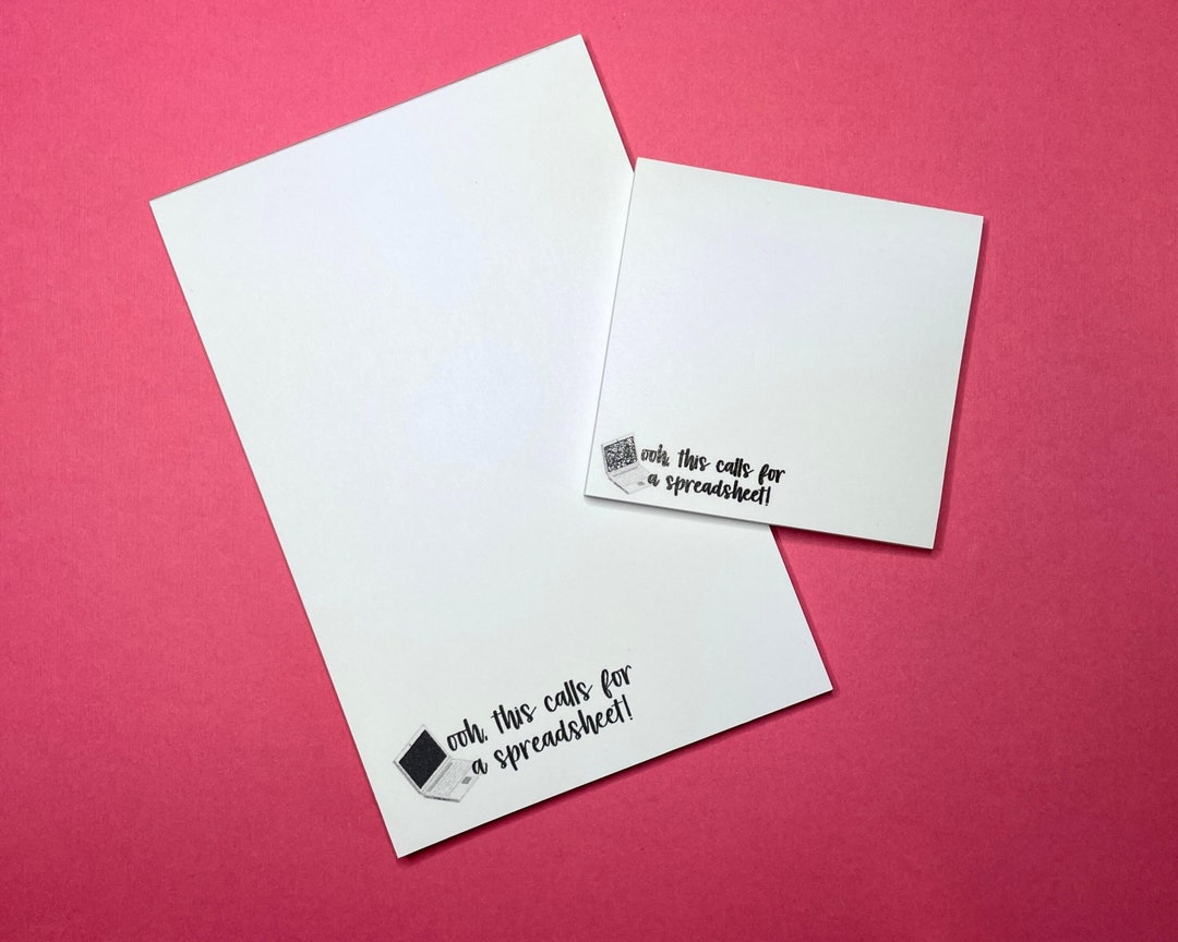 This Calls for A Spreadsheet Sticky Note & Notepad Stationery Set, 4x6 ...