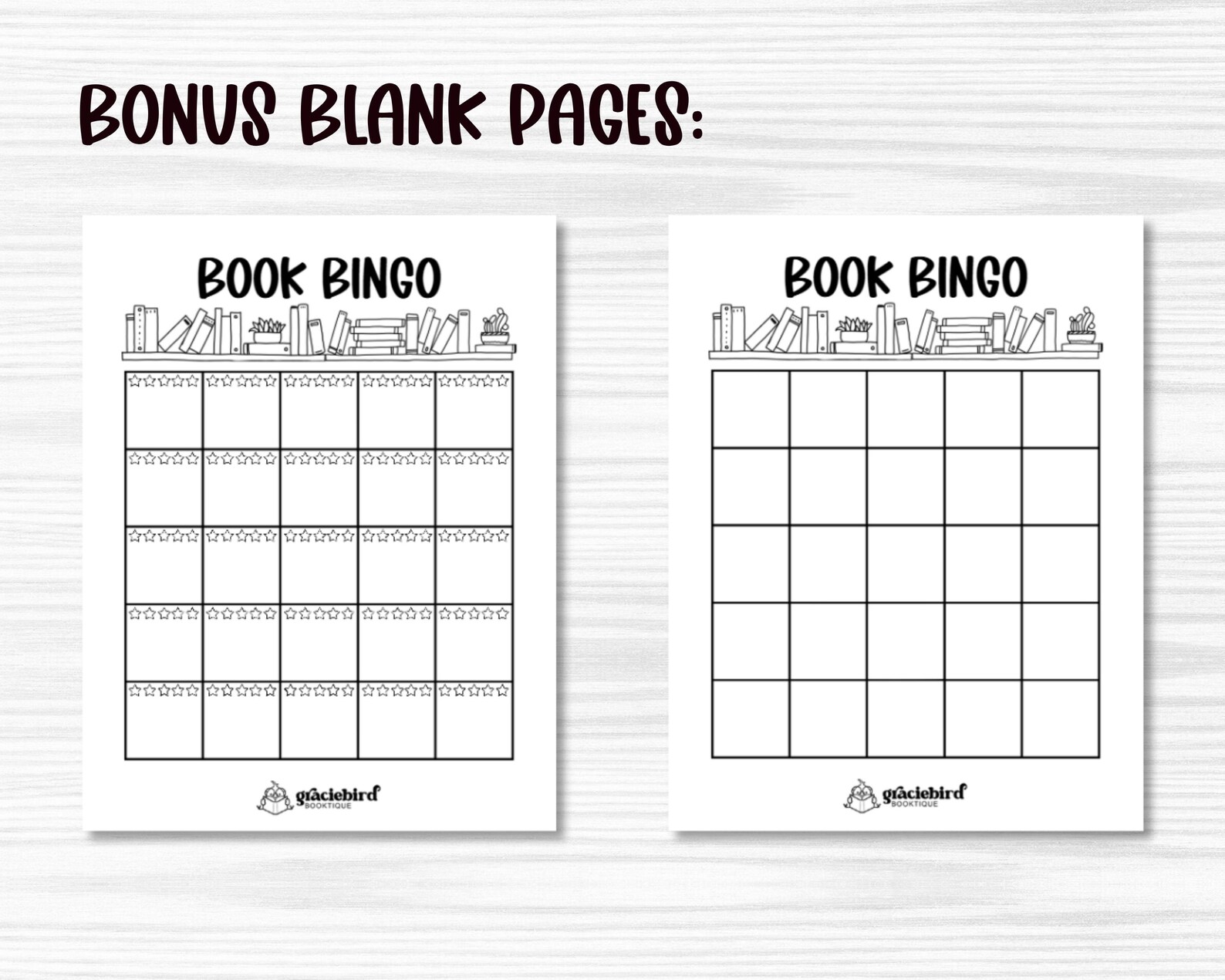 Book Bingo Printable Download, A4 Letter Size Reading Challenge Instant ...
