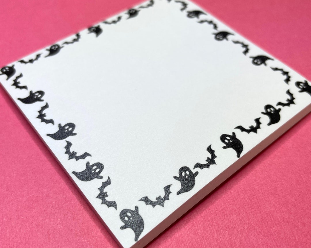 LAST CHANCE: Ghosts and Bats Halloween Sticky Notes - Etsy