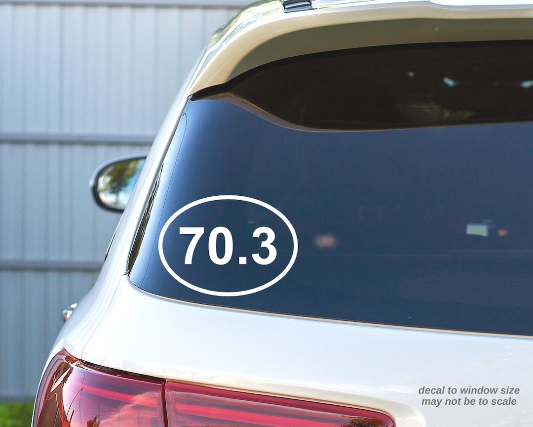 Oval Triathlon 70.3 Vinyl Decal Triathlon Sticker Swim Bike - Etsy