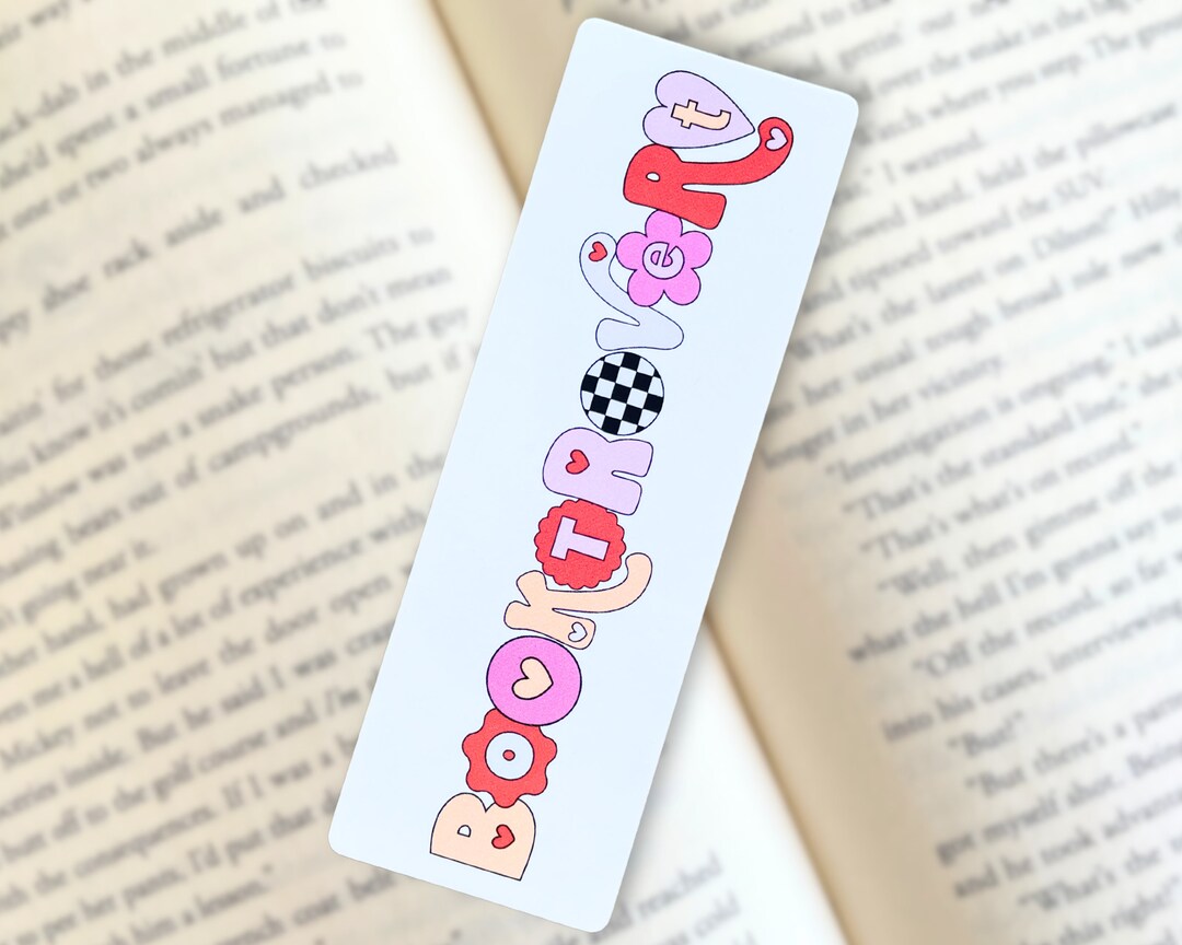 Retro Letters Booktrovert Laminated Bookmark, Gift for Reader, Book ...