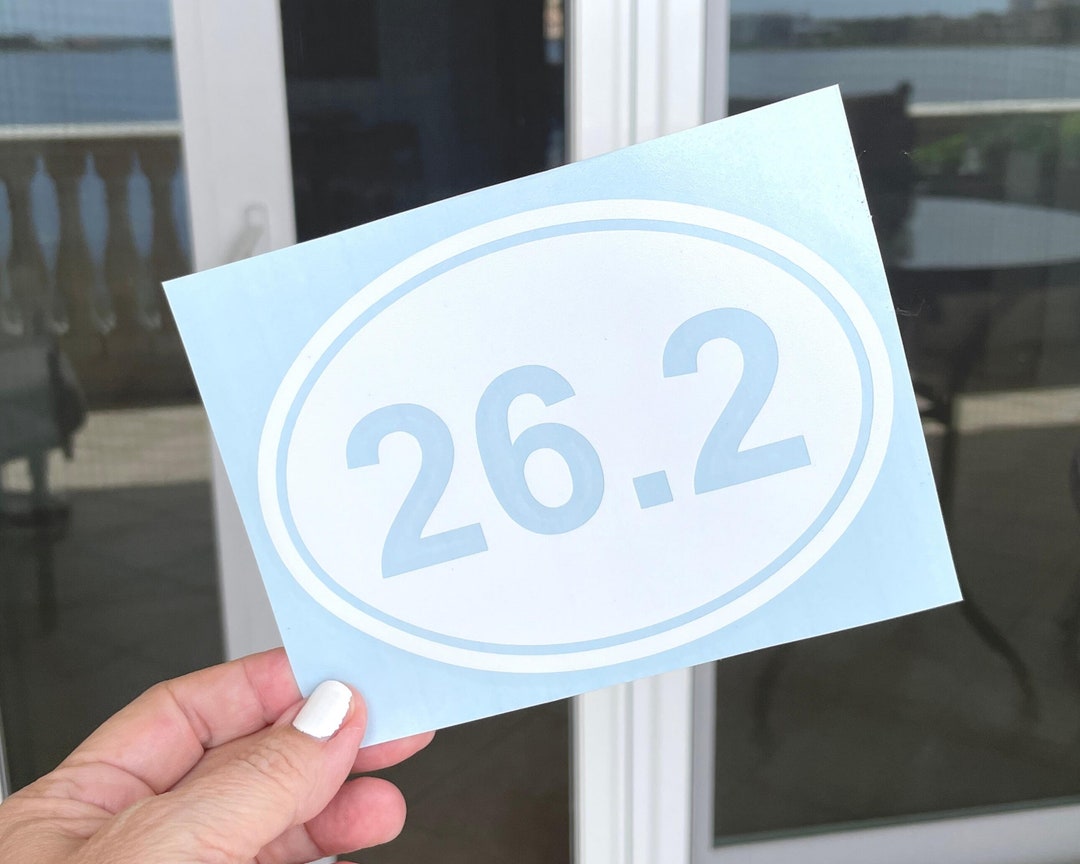 Oval 26.2 Marathon Runner Vinyl Decal Sticker - Etsy