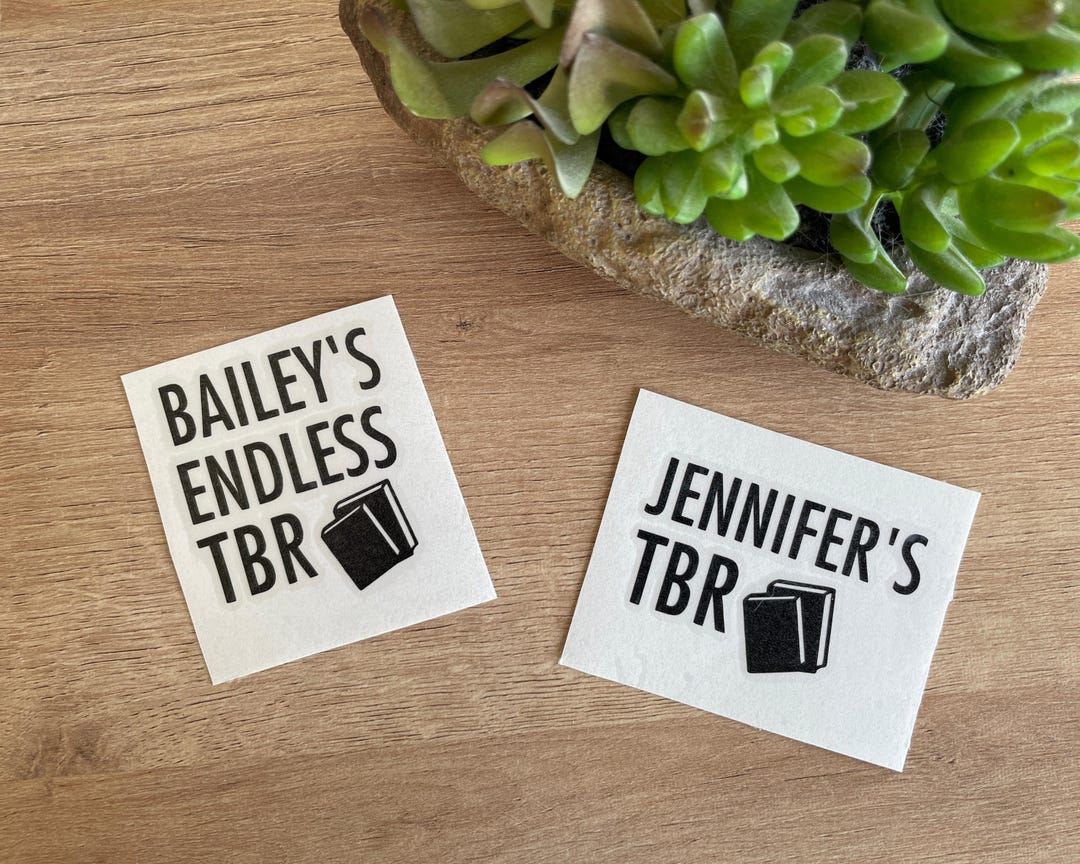 Custom TBR Jar Vinyl DECAL ONLY 2 Design Options, Glass to Be Read Jar ...