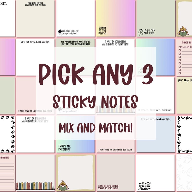 Sticky Notes - Etsy