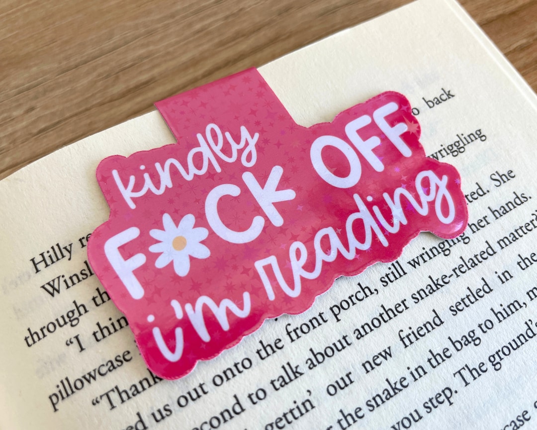 F*ck off I'm Reading Magnetic Bookmark, Introvert Book Lover Gift ...