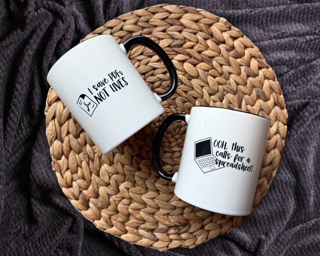 LAST CHANCE: Ceramic Office Humor Mugs / This Calls for a Spreadsheet ...
