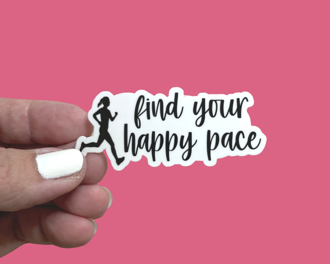 Find Your Happy Pace Sticker, Runner Sticker - Etsy