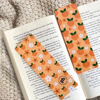 Peach Pink Bow Laminated Bookmark for Book Lover - Etsy