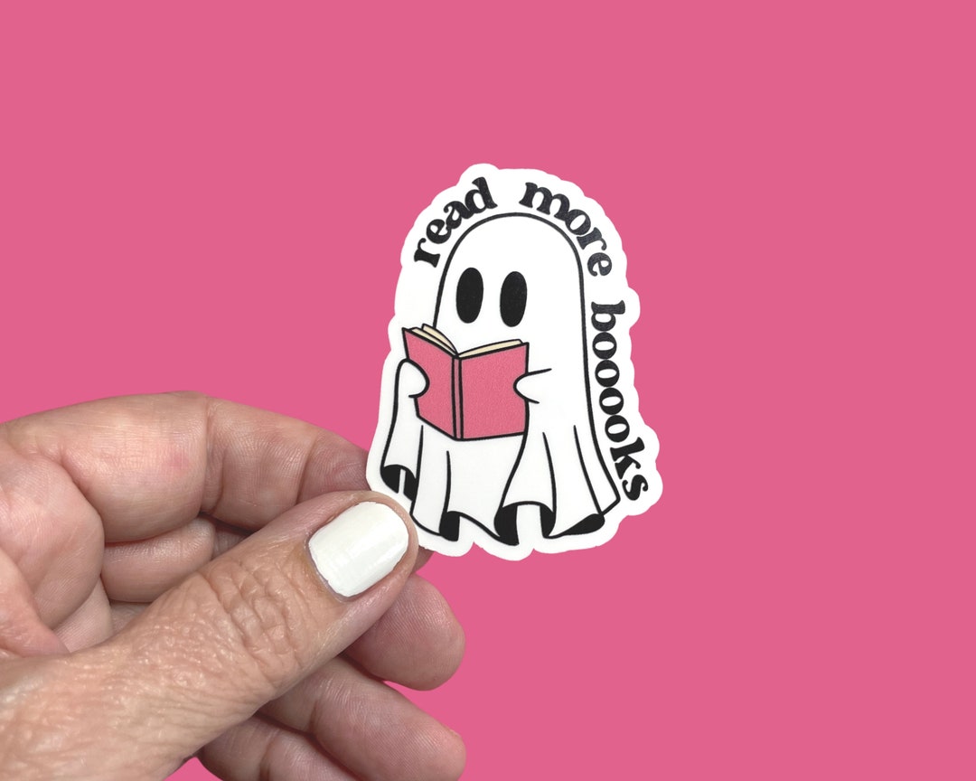 Cute Ghost Read More Books Sticker - Etsy