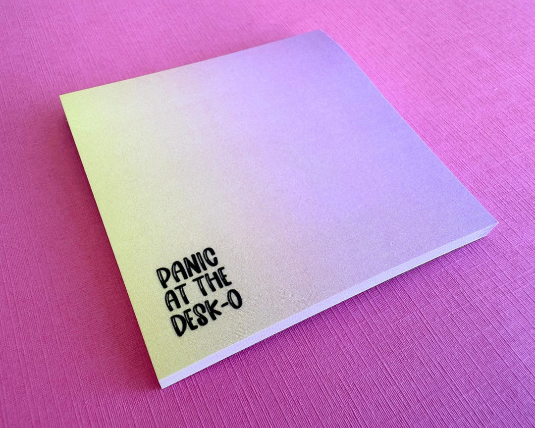 Panic at the Desk-o Sticky Notes / Office Humor Gift, Gift for Boss, Co ...