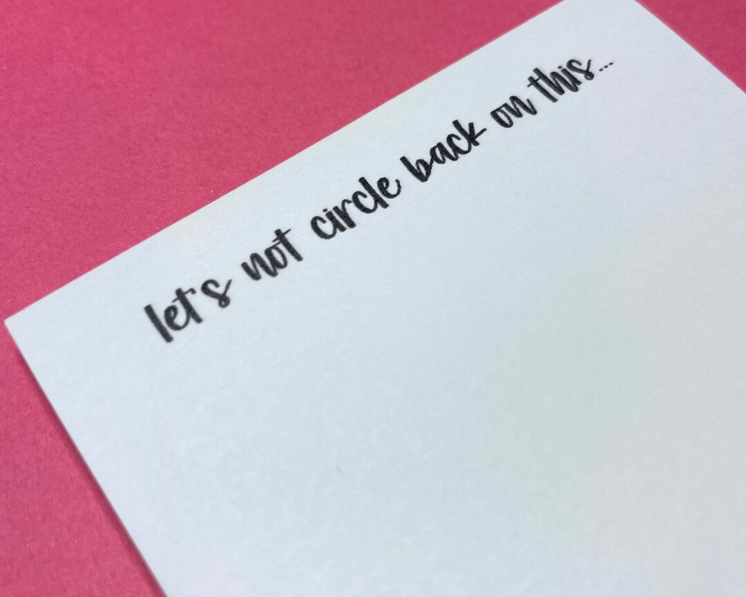 Let's Not Circle Back on This Sticky Notes, Snarky Office Humor ...