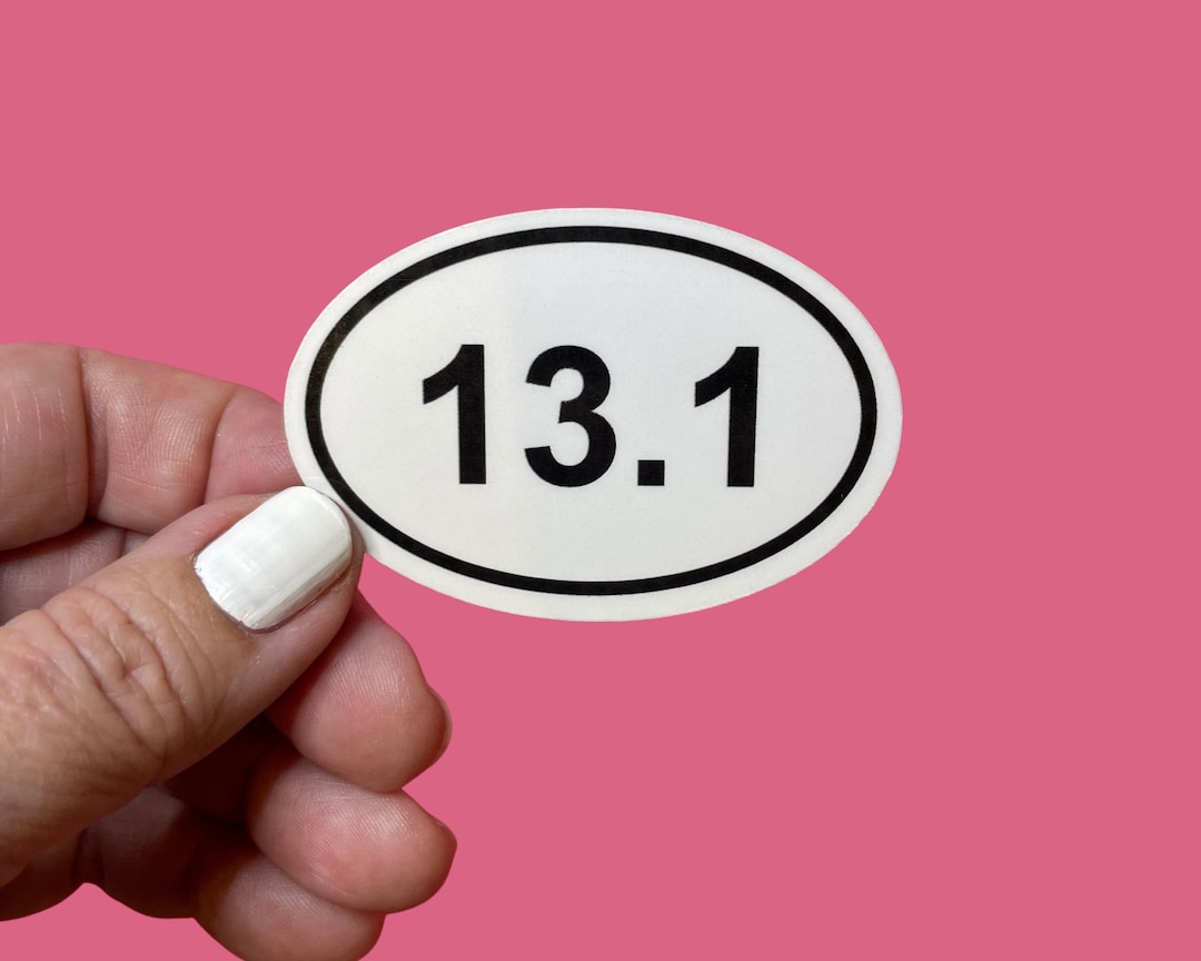 Oval 13.1 Half Marathon Runner Sticker 2 Sizes Available - Etsy UK