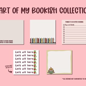 Bookish Sticky Notes Stationery, Book Lover Gift - Etsy
