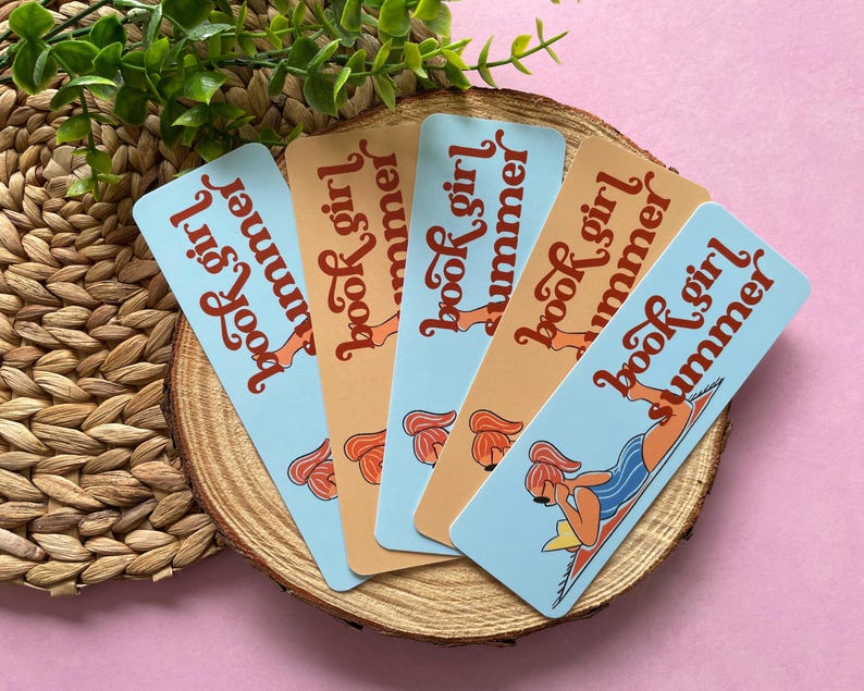 Book Girl Summer Bookmark - Etsy