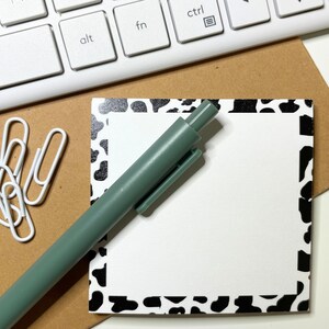 Cow Print Sticky Notes, Farmhouse Animal Stationery - Etsy