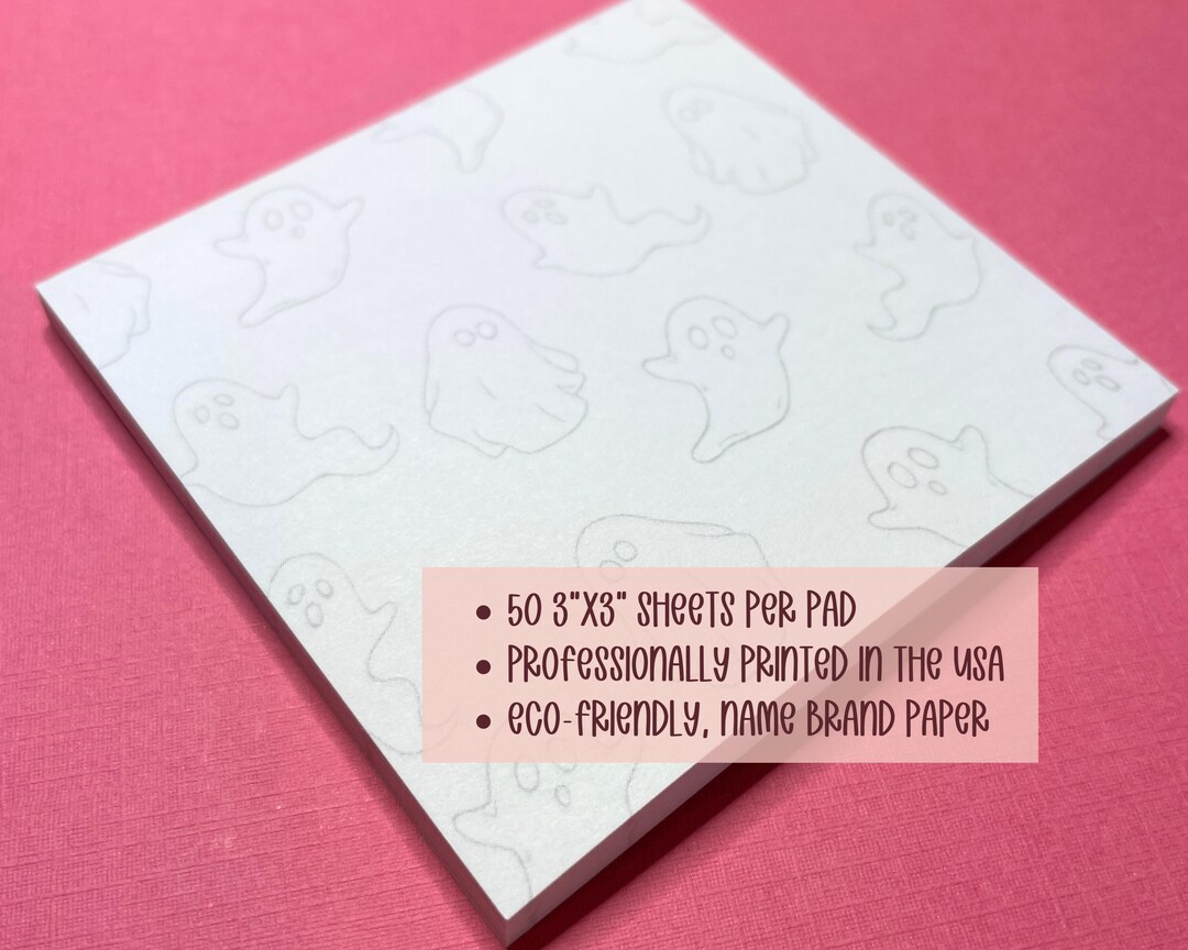 Halloween Ghosts Sticky Notes Stationery - Etsy