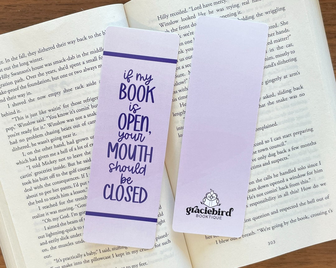 Introvert Book Lover Bookmark, If My Book is Open Your Mouth Should Be ...