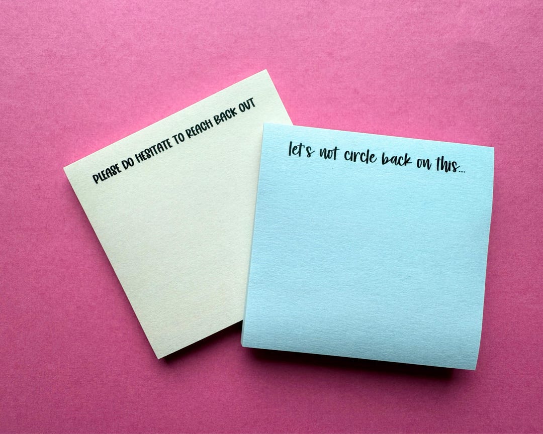 Set of Two Snarky Office Humor Sticky Notes - Etsy
