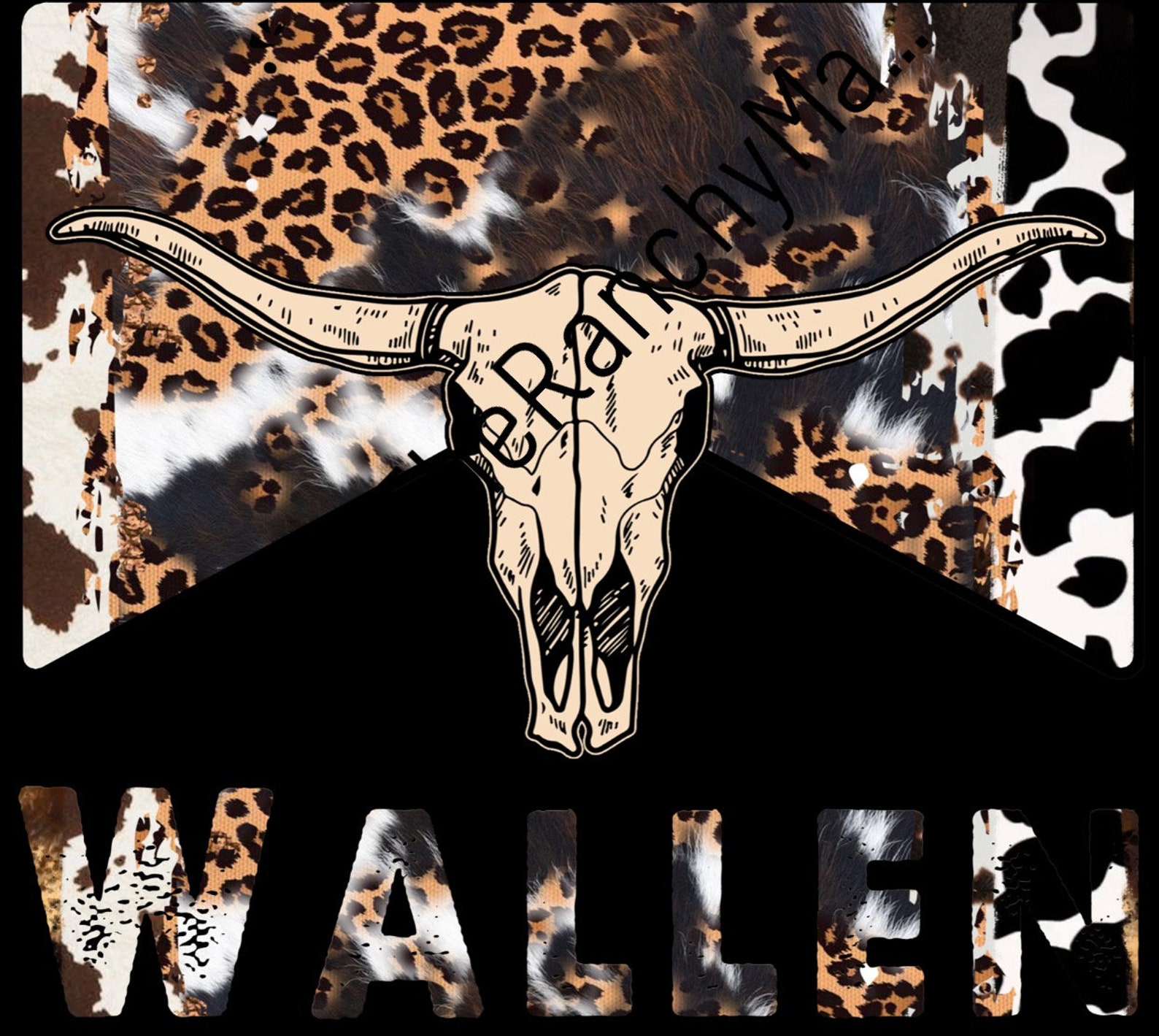 Wallen Leopard Cowhide Western - Etsy