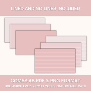 Printable Horizontal 5x3 Index Cards, Printable Lined Index Cards ...