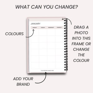 2025 PLR Calendar, Fully Editable, Canva Calendar, Calender, DIY ...