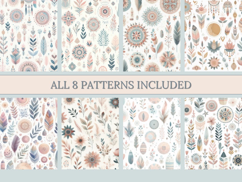 Boho Binder Cover Bundle: DIY Printable, US Letter & A4 (canva ...