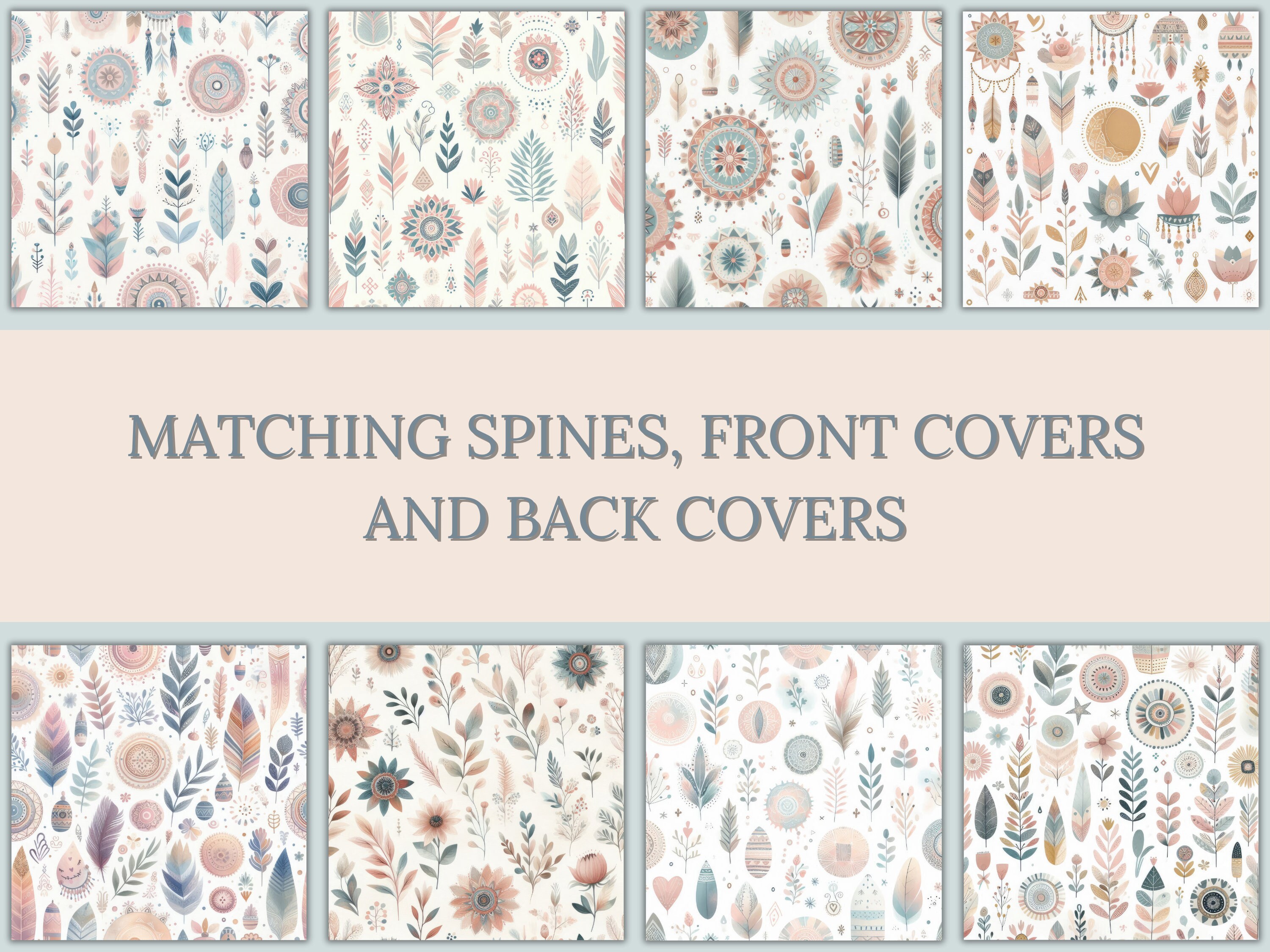 Boho Binder Cover Bundle: DIY Printable, US Letter & A4 (canva ...