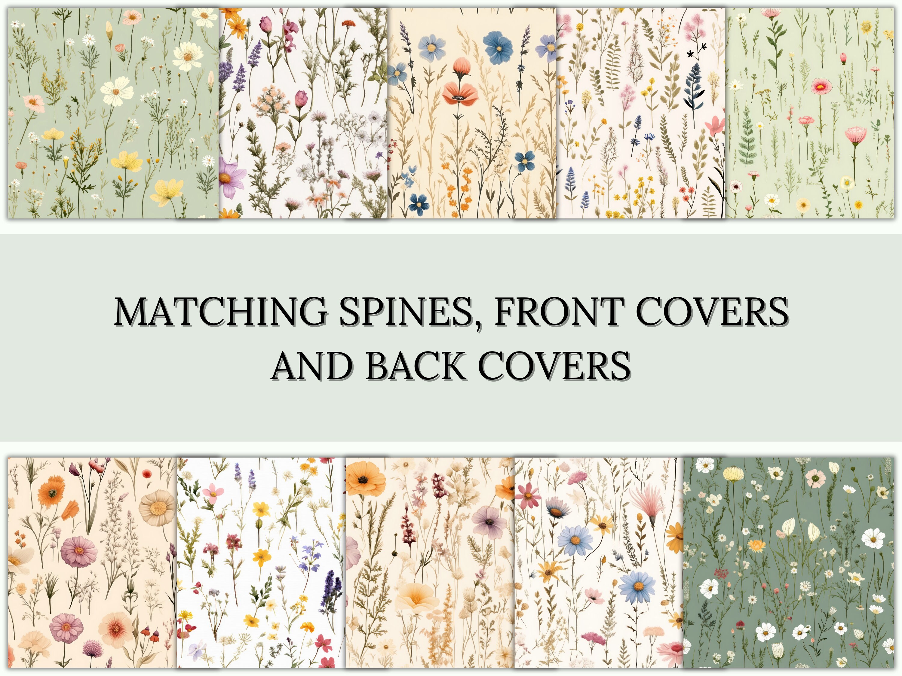 Wildflower Binder Cover Set: A4 Printable, Editable DIY (80 Piece) - Etsy
