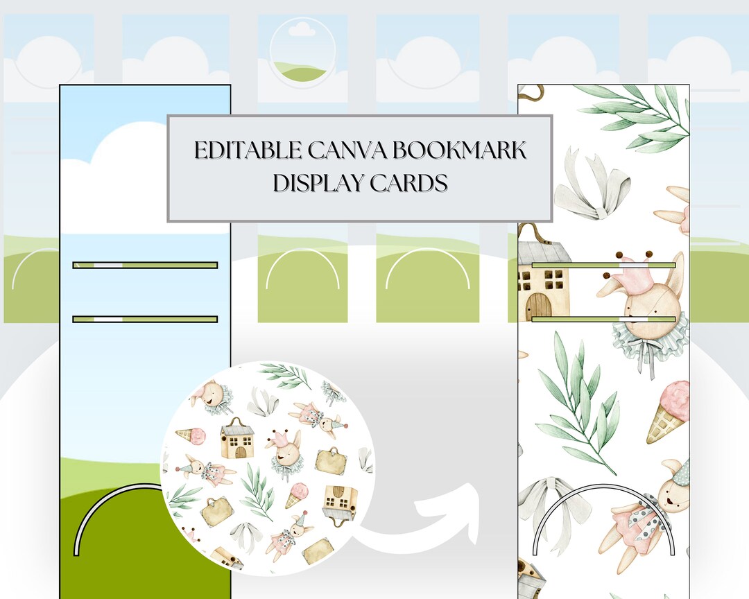 DIY Bookmark Display, Canva Bookmark Frames, Cut Files, Bookmark ...